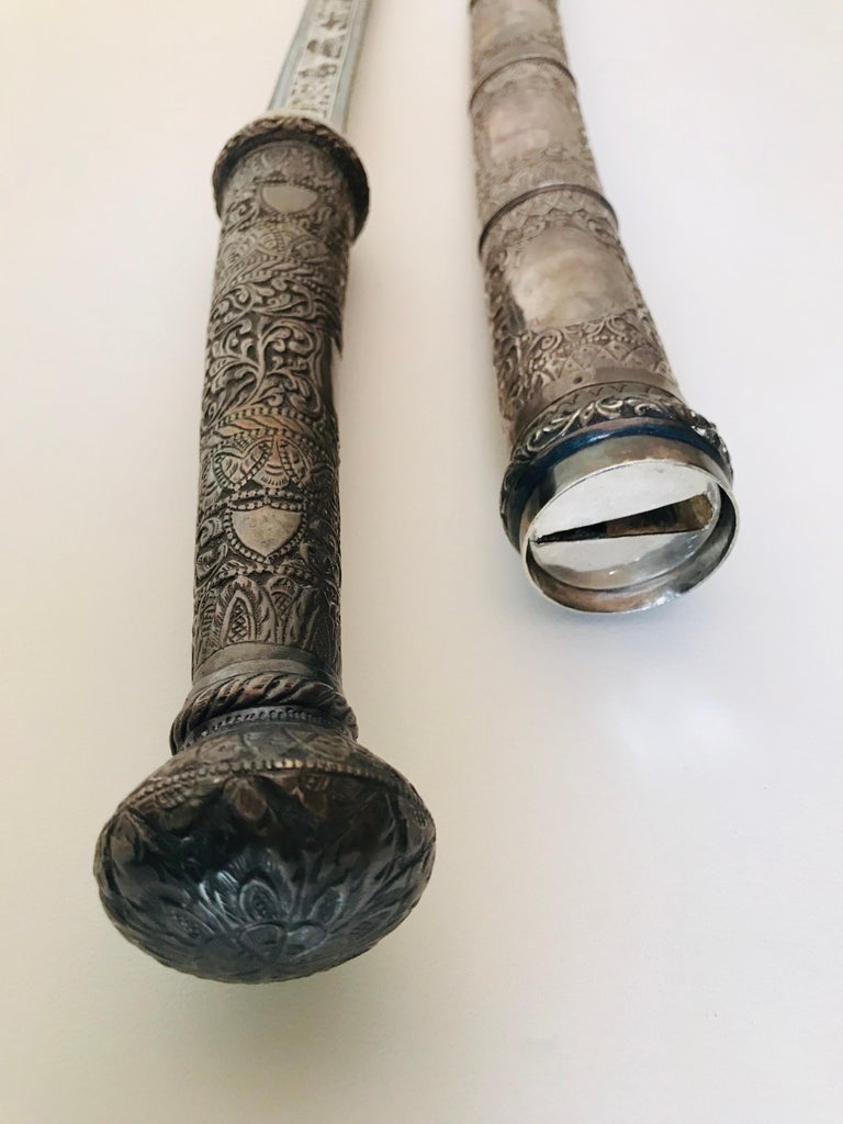 Oriental Silver Saber, "19th Century" For Sale at 1stDibs