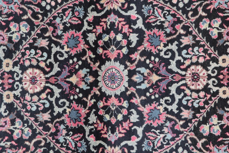 Oriental Wool Small Rugs, Handmade Floral Indian Rugs with Pink Border ...