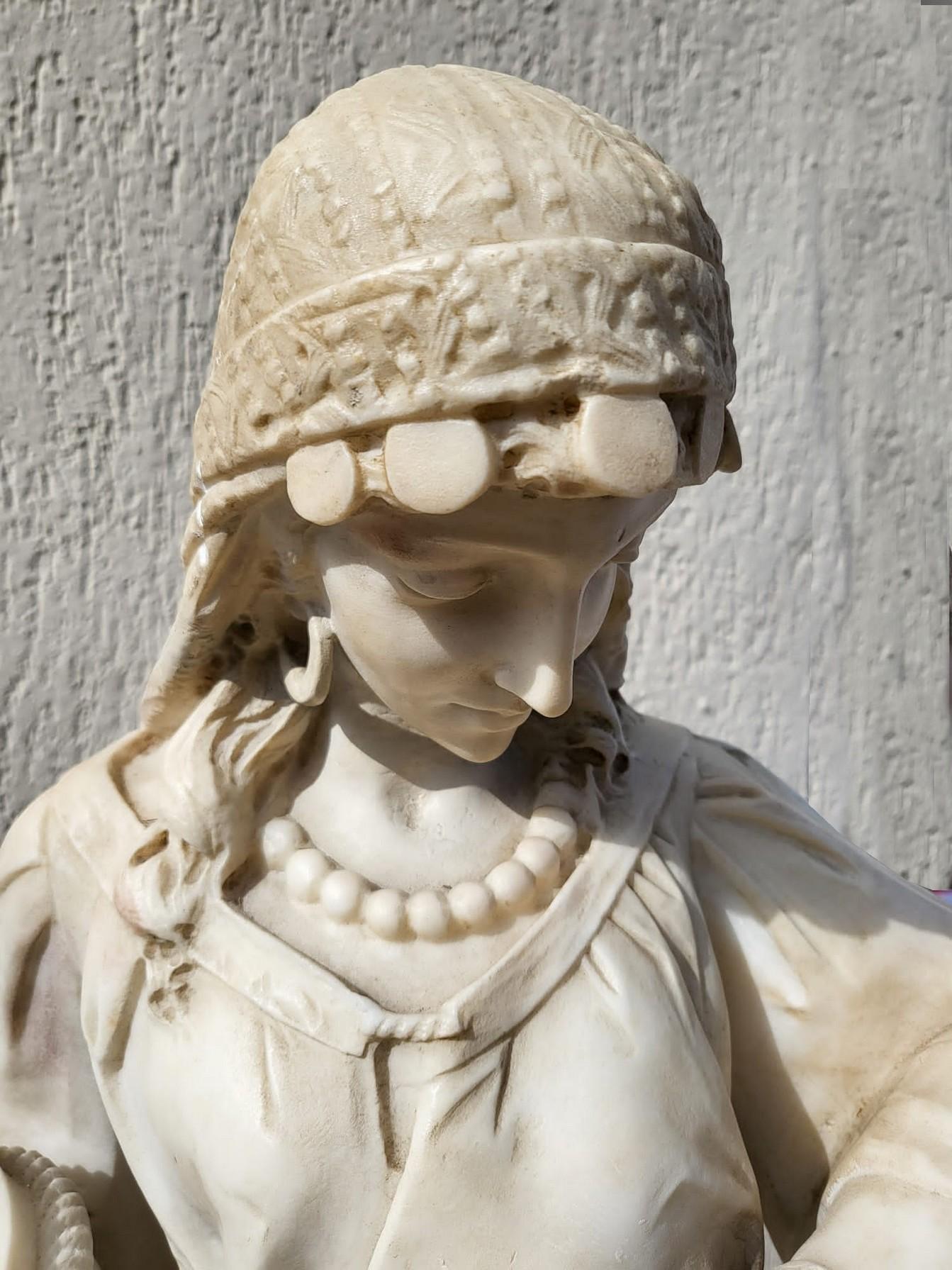 Orientalist Marble, Water Carrier, Signed F Corsa, Late 19th Early 20th ...