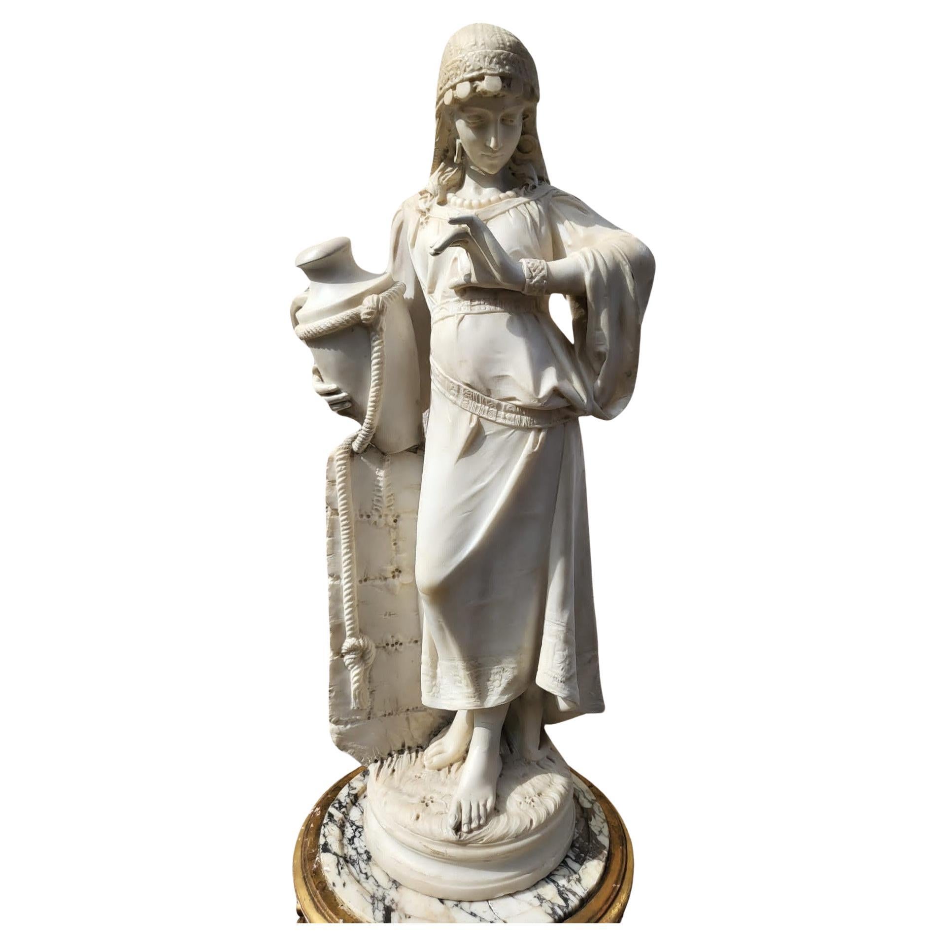 Orientalist Marble, Water Carrier, Signed F Corsa, Late 19th Early 20th ...
