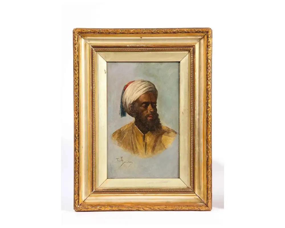 Orientalist Moorish Man Portrait, 19th Century For Sale at 1stDibs