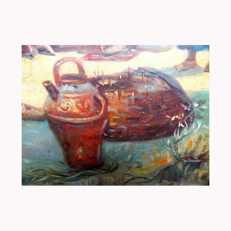 Orientalist Oil on Panel Painting of Snake Dancer, Signed at 1stDibs