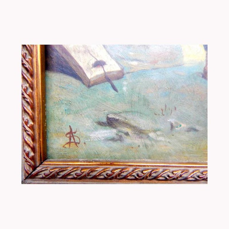 Orientalist Oil on Panel Painting of Snake Dancer, Signed at 1stDibs