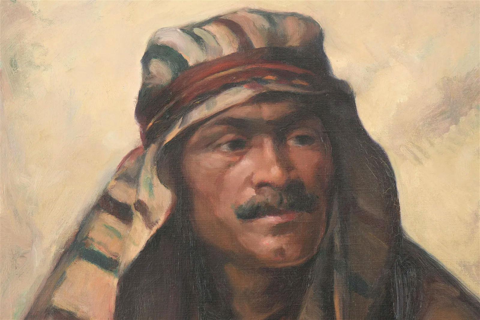 Orientalist Portrait Oil Painting by Bernard Green (Russian-American ...