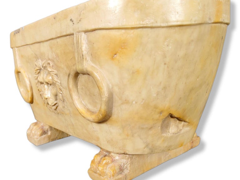 Original 18th Century Roman Marble Lion Bath For Sale at 1stDibs