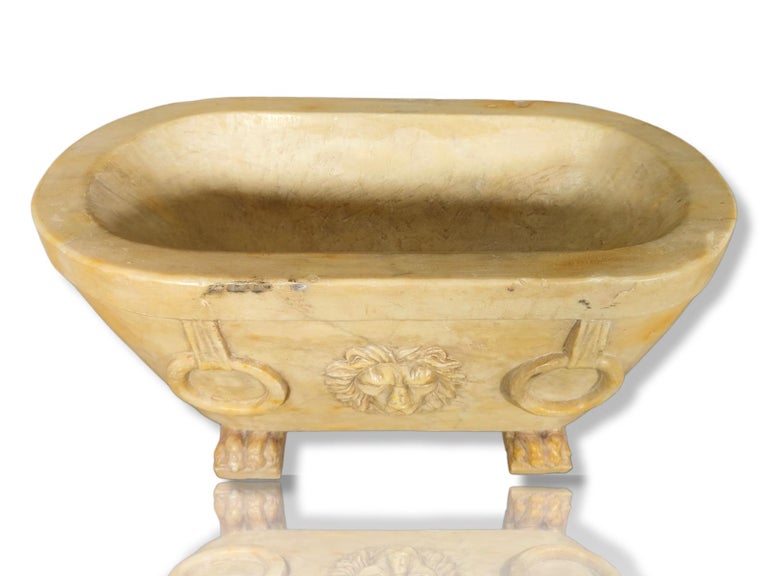 Original 18th Century Roman Marble Lion Bath For Sale at 1stDibs