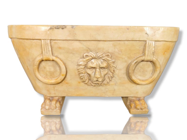 Original 18th Century Roman Marble Lion Bath For Sale at 1stDibs