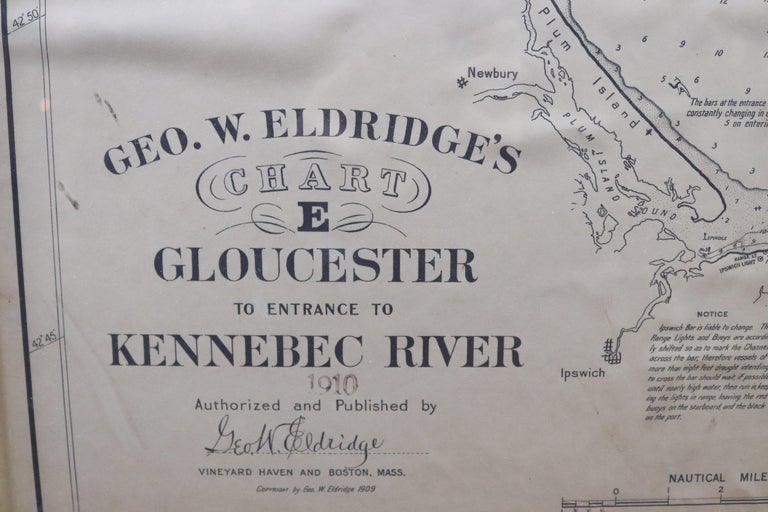 Original 1910 George Eldridge Chart For Sale at 1stDibs