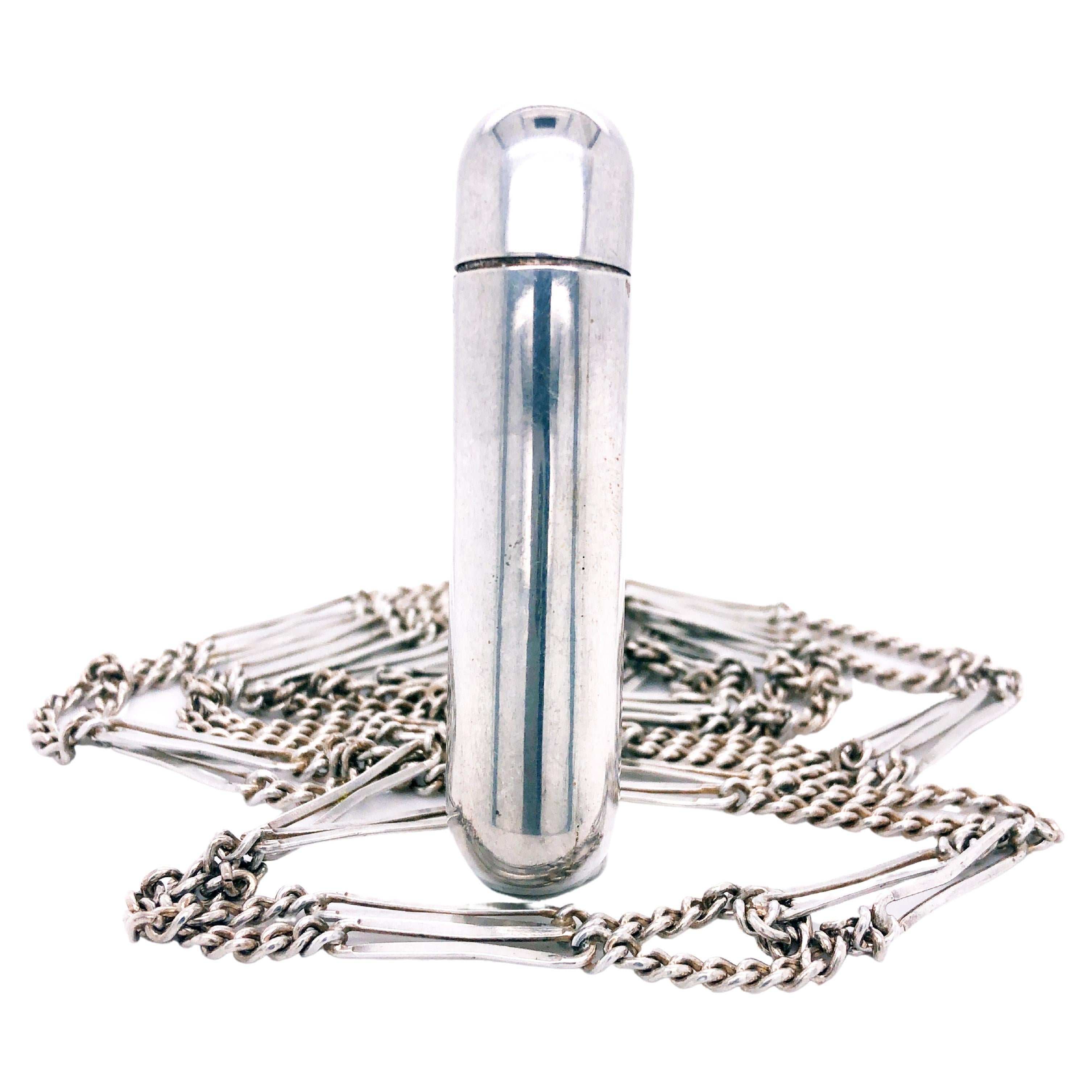 Chinese Silver Enamel Chatelaine Perfume Box at 1stDibs