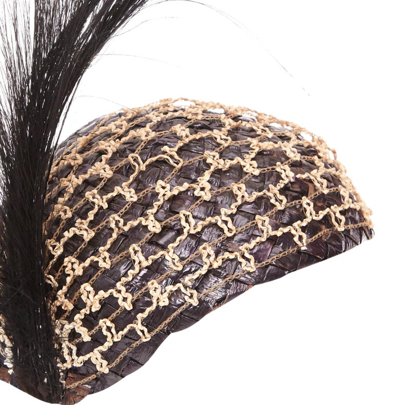 Original 1920s Black Raffia and Feather Flapper Hat at 1stDibs ...