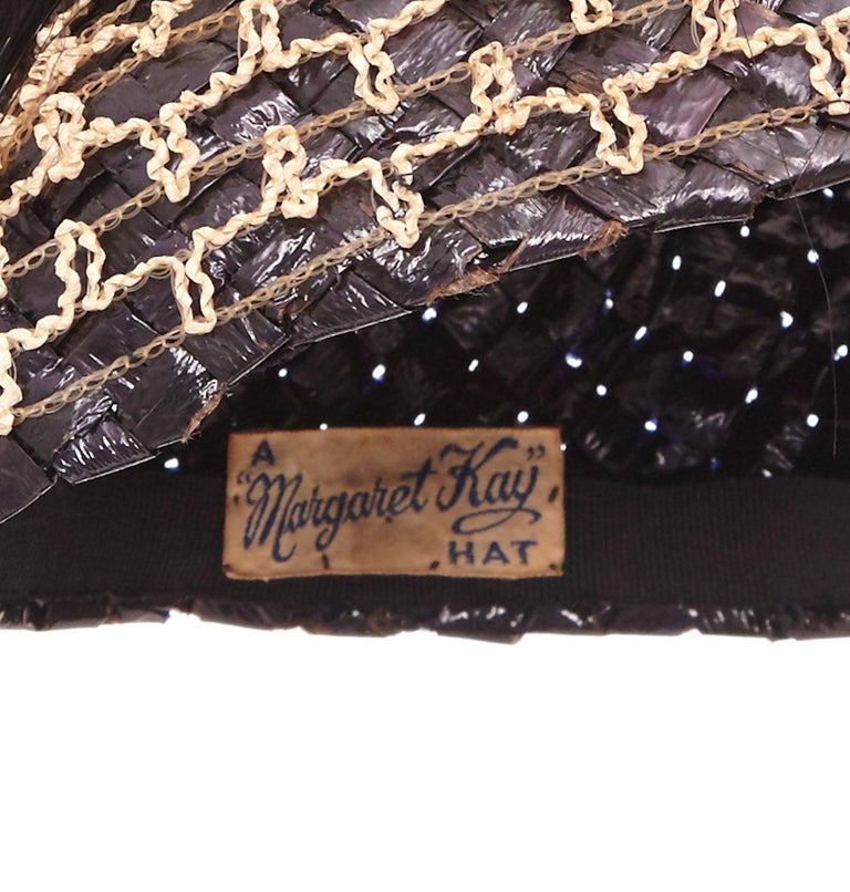 Original 1920s Black Raffia and Feather Flapper Hat at 1stDibs ...