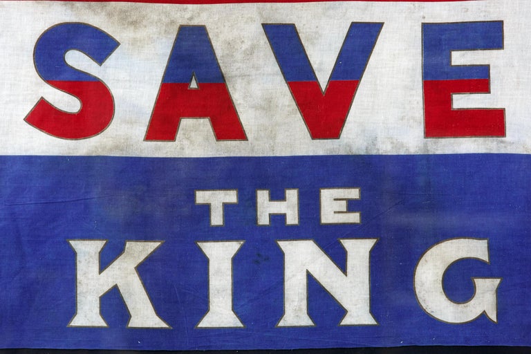Original 1937 God Save The King Coronation Flag For Sale at 1stDibs
