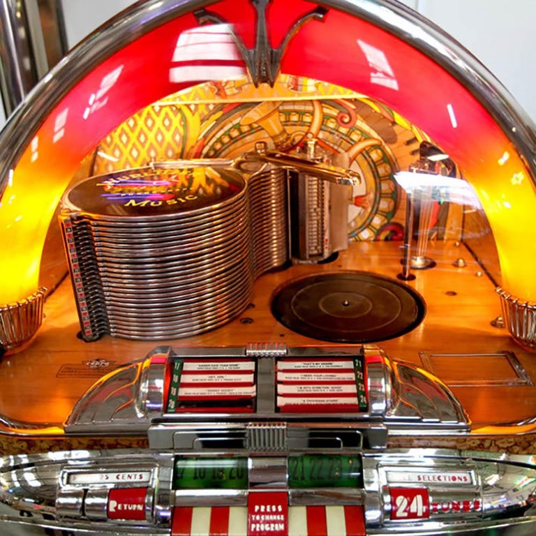Original 1948 Wurlitzer 1100 Vinyl Jukebox For Sale at 1stDibs