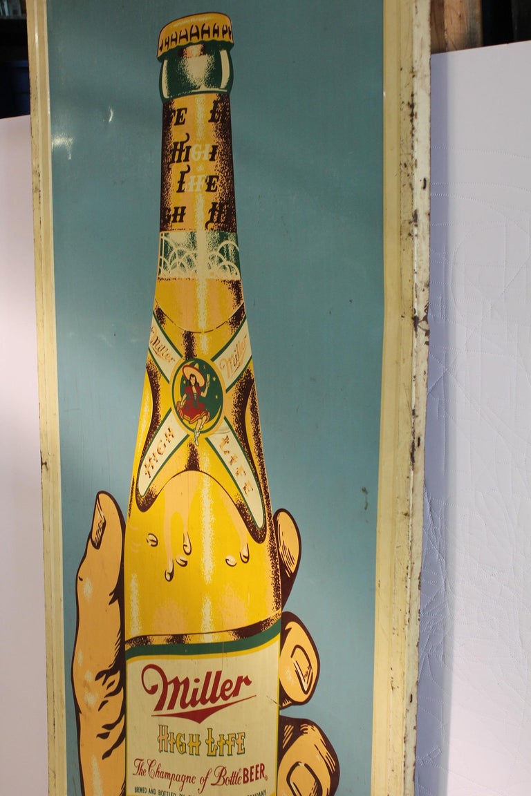 Original 1950s Advertising Miller Beer Sign at 1stDibs