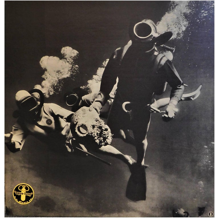 Original 1950s Aqua-Lung U.S. Divers Company Scuba Diving Poster at ...