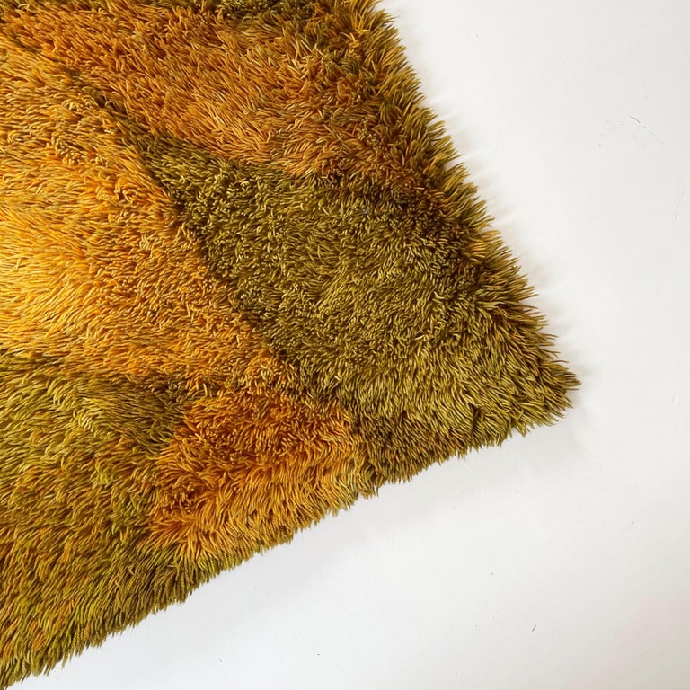 Original 1950s Scandinavian Rya Rug by Ritva Puotila for Finnrya Oy AB ...