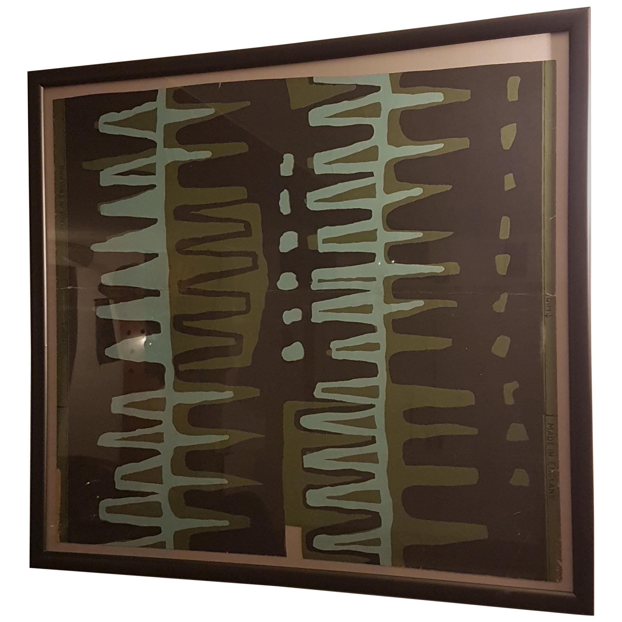 Original 1955 Palladio Wallpaper Sample 'Basuto' Designed by Edward ...