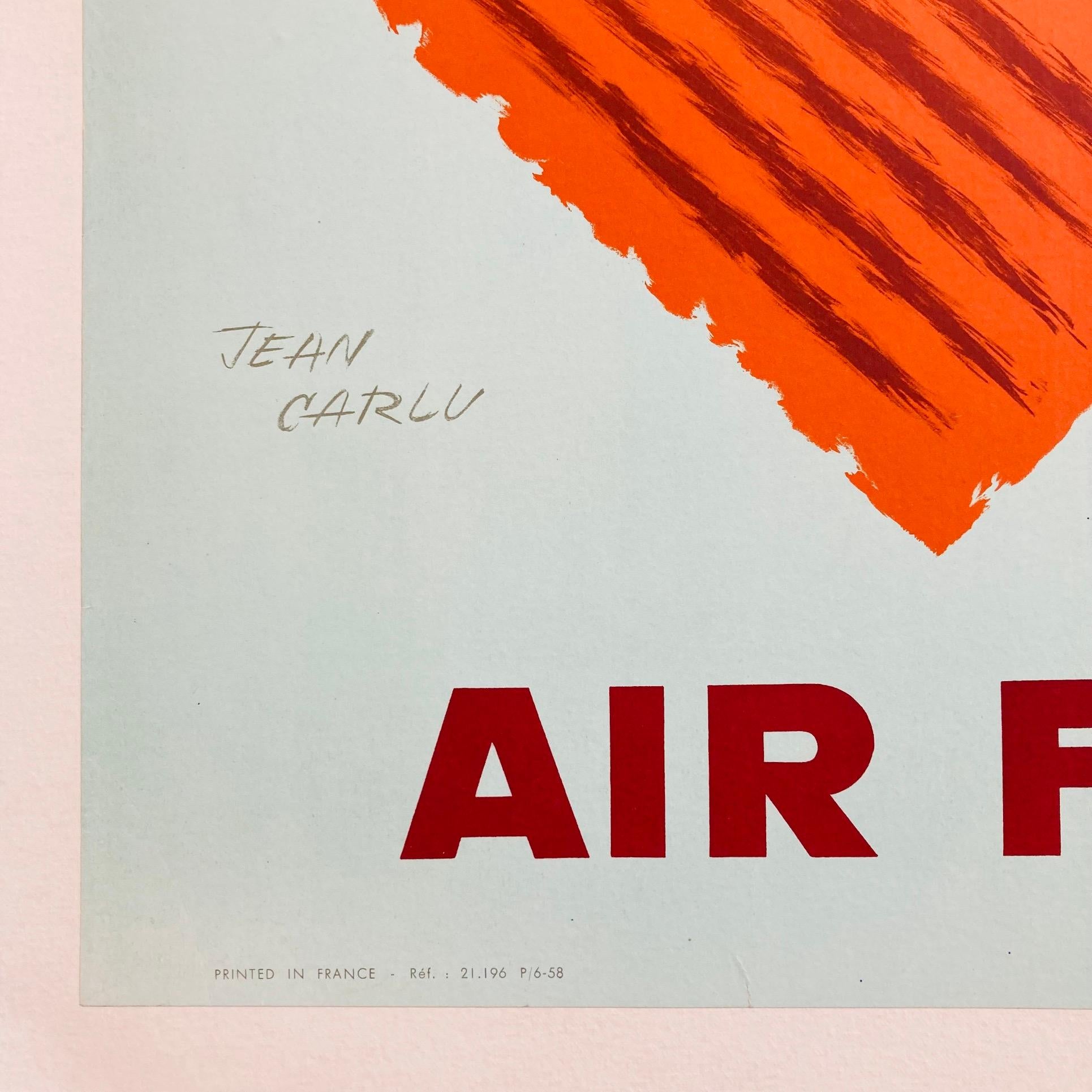 Original 1958 France Travel Poster, Jean Carlu at 1stDibs