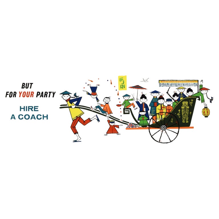 Original 1960's Coach Panel Poster For Sale at 1stDibs