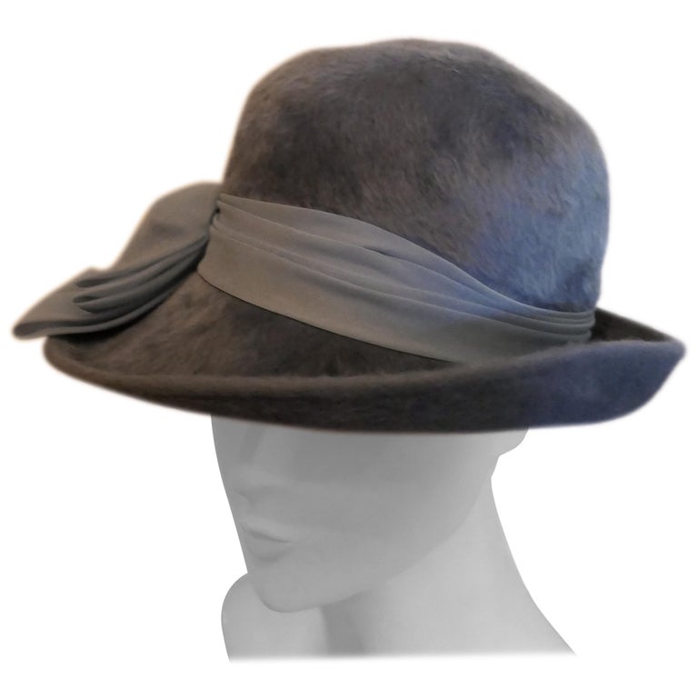 Original 1960s Jaunty Pale Blue Fedora Style Hat at 1stDibs