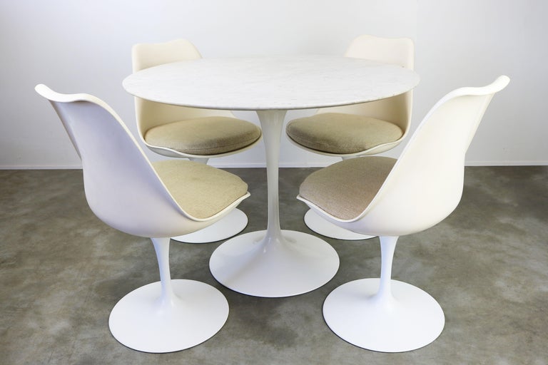 Original 1960s Knoll Tulip Dining Set Marble Eero Saarinen Knoll ...