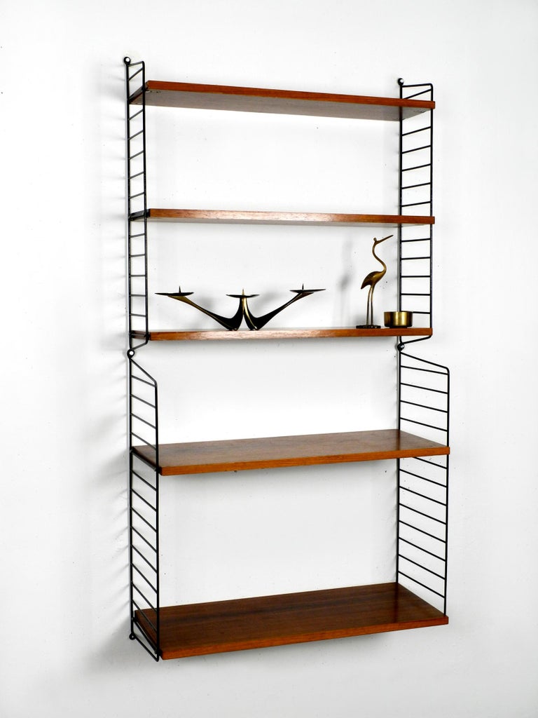 Original 1960s Nisse Strinning String Shelf Made of Teak at 1stDibs