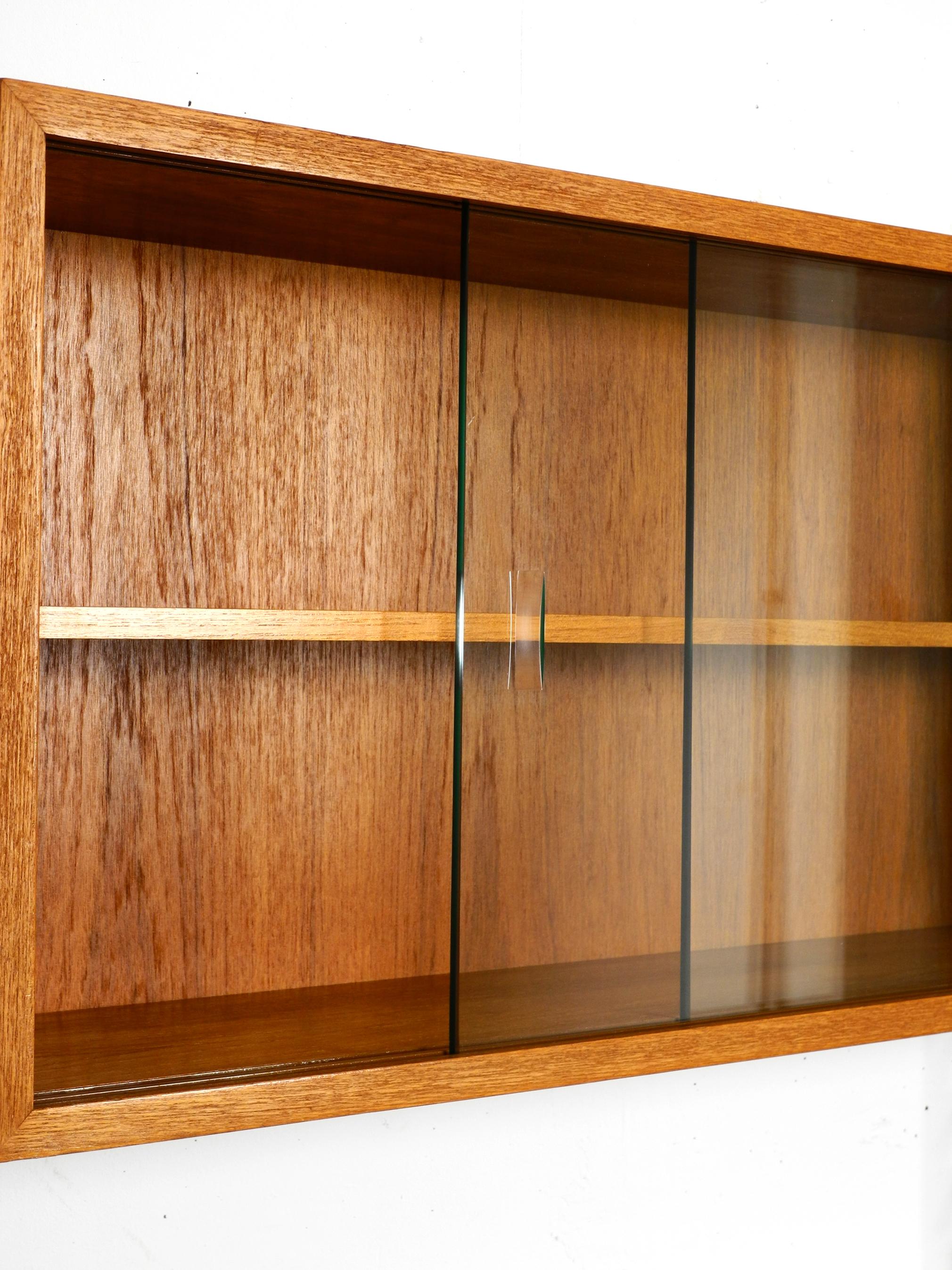 Original 1960s Nisse Strinning Teak String Shelf with Sliding Glass ...