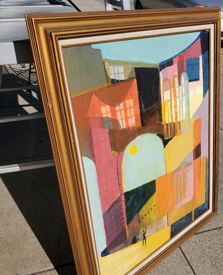 Original 1960s Oil Painting by Well Known Artist Nan Auldin with ...