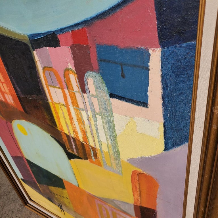 Original 1960s Oil Painting by Well Known Artist Nan Auldin with ...