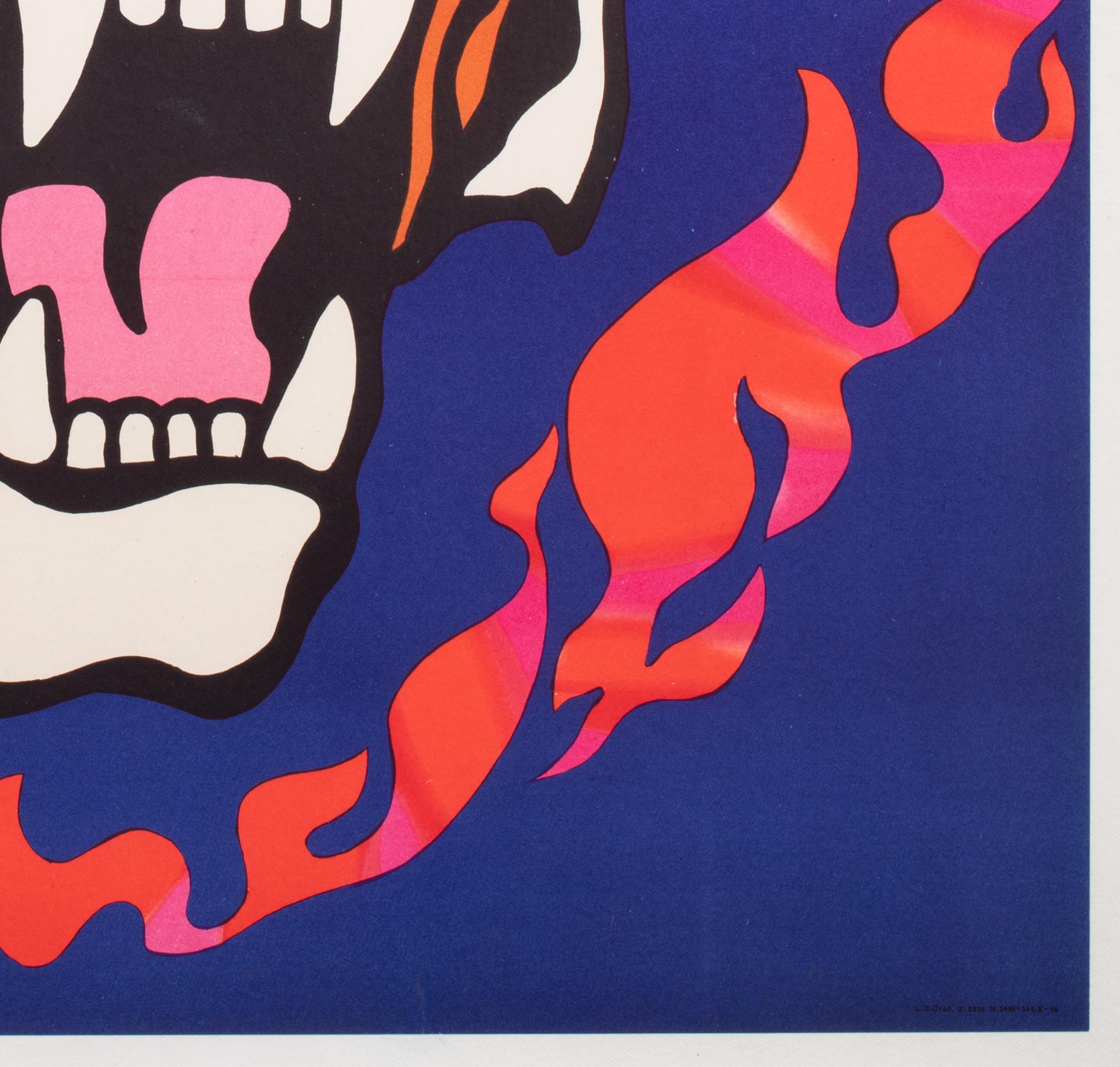 Original 1970 Polish CYRK ‘Circus’ Poster, Fire Tiger by Tadeusz ...