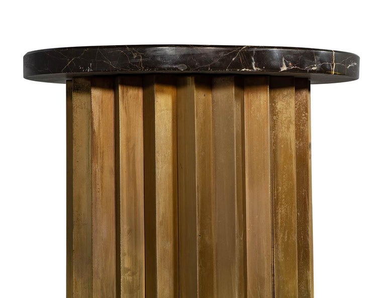 Original 1970's French Art Deco Fluted Brass Pedestal Column For Sale ...