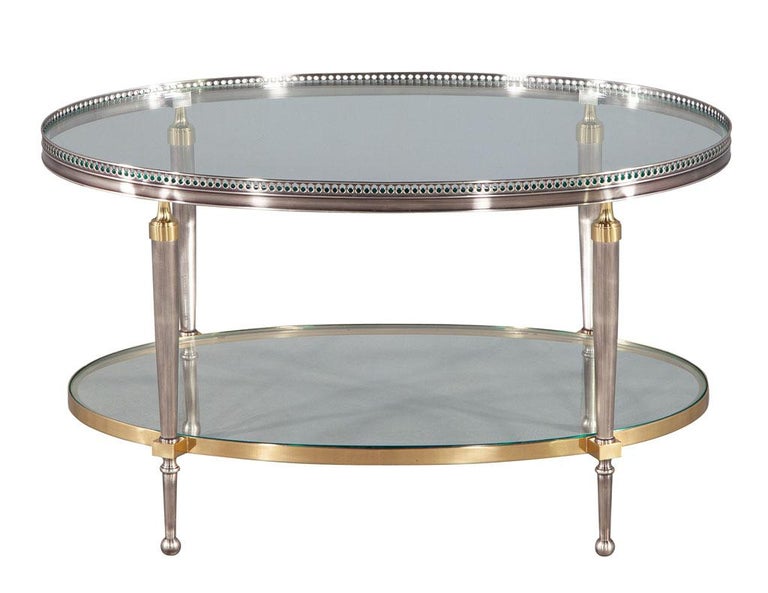 Original 1970’s Hollywood Regency Oval Accent Table For Sale at 1stDibs