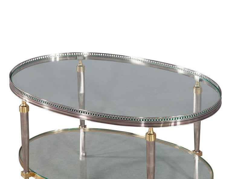 Original 1970’s Hollywood Regency Oval Accent Table For Sale at 1stDibs