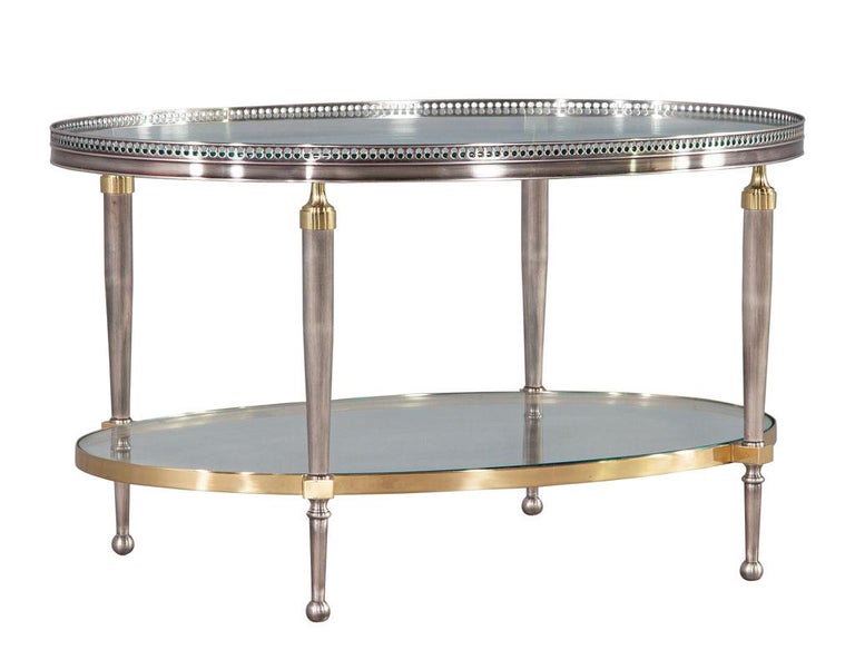 Original 1970’s Hollywood Regency Oval Accent Table For Sale at 1stDibs