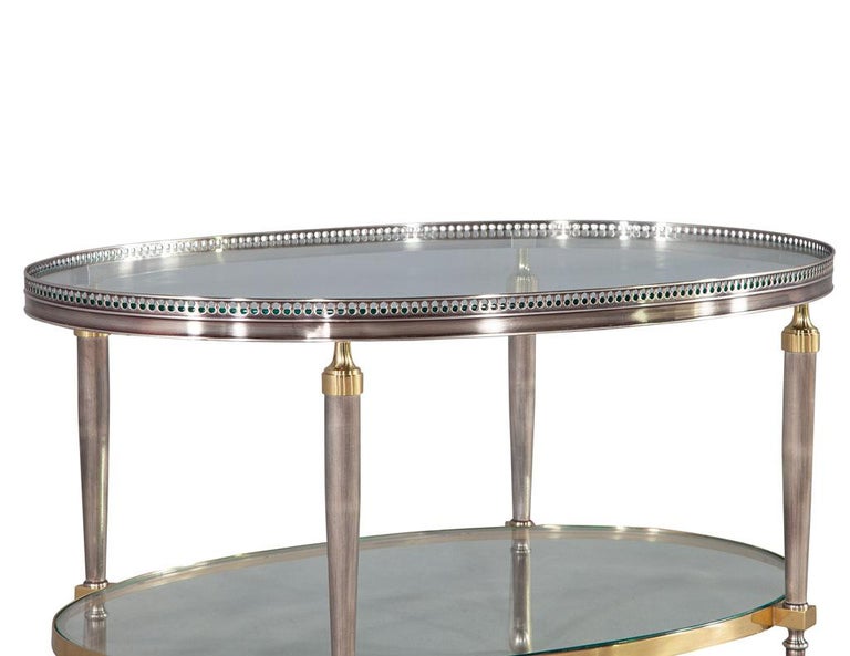 Original 1970’s Hollywood Regency Oval Accent Table For Sale at 1stDibs