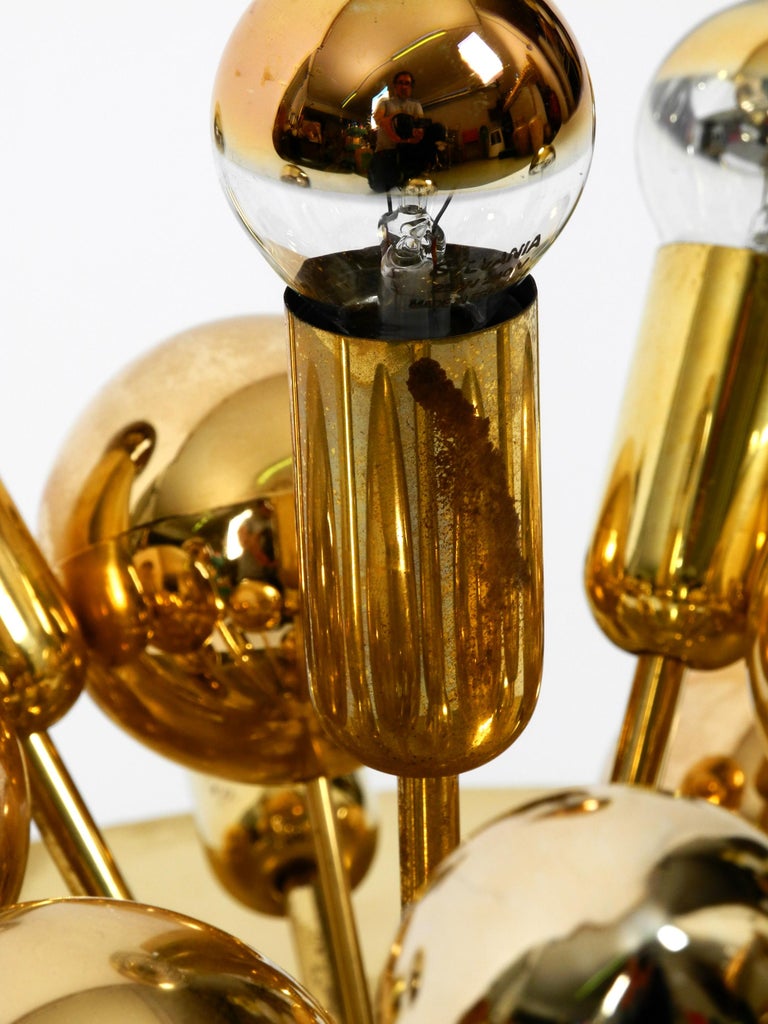 Original 1970s Large Cosack Sputnik Space Age Ceiling Lamp in Brass ...