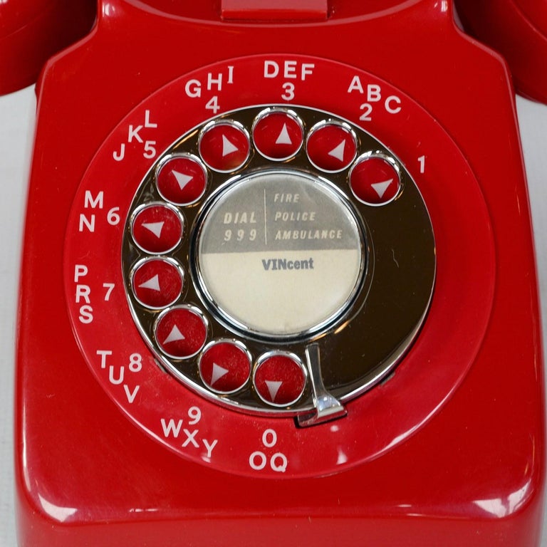 Original 1970s Red GPO Model 746L Telephone Full Working Order at 1stDibs