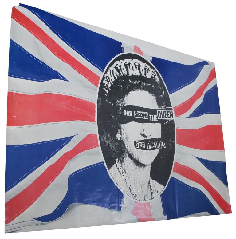 Original 1977 Sex Pistols God Save the Queen Promo Poster Jamie Reid at ...