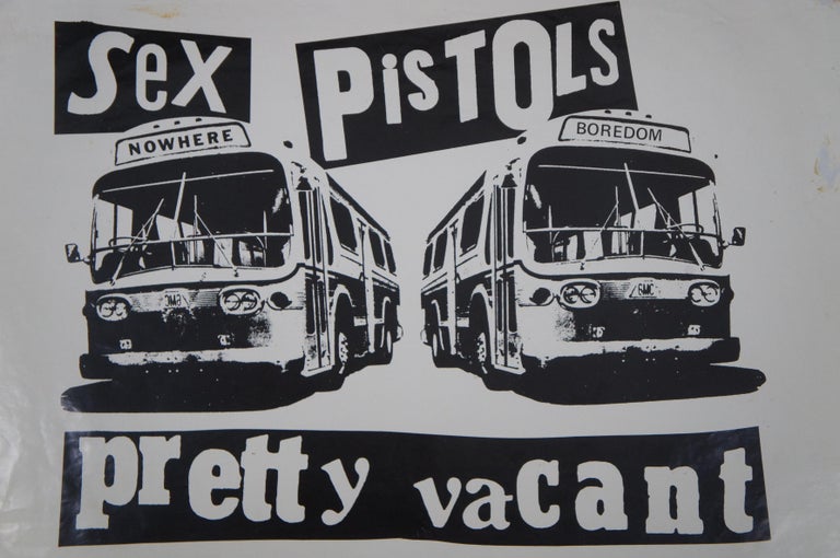 Poster Promotionnel Original 1977 Des Sex Pistols Nowhere Boredom