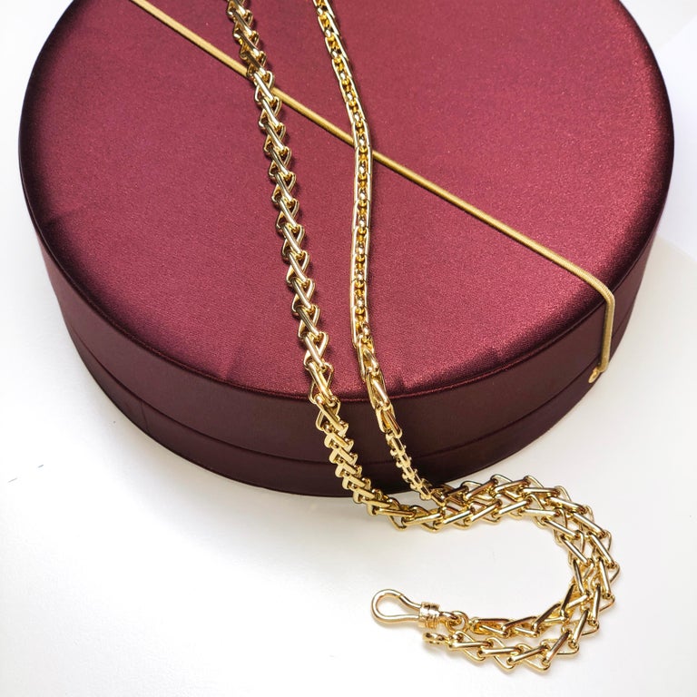 Original 1980 One-of-a-Kind Pomellato 18K Solid Yellow Gold Long Chain ...