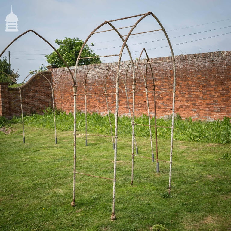 Original 19th Century English Wrought and Cast Iron Arch Topped Rose ...