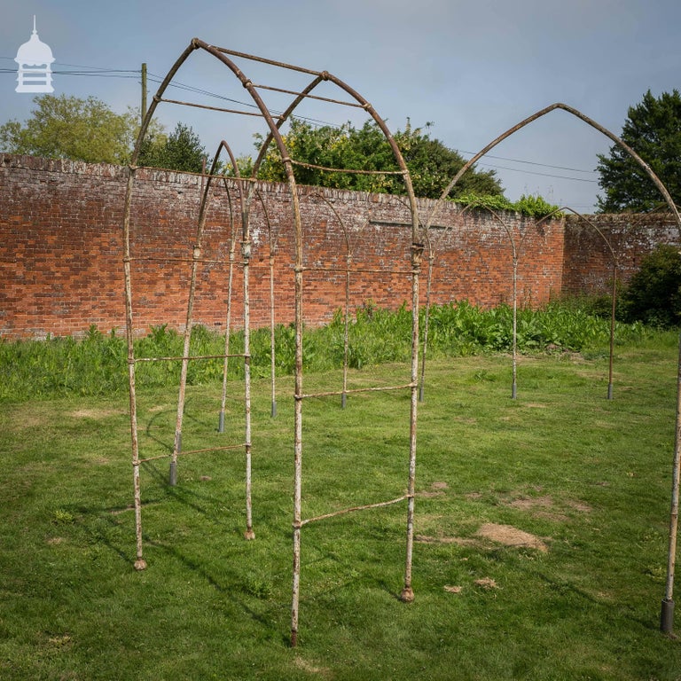 Original 19th Century English Wrought and Cast Iron Arch Topped Rose ...