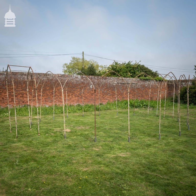 Original 19th Century English Wrought and Cast Iron Arch Topped Rose ...