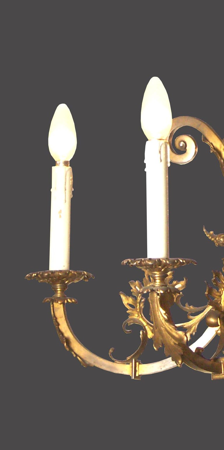 Original 19th Historistic Brass and Ceramic Baroque or Rococo ...