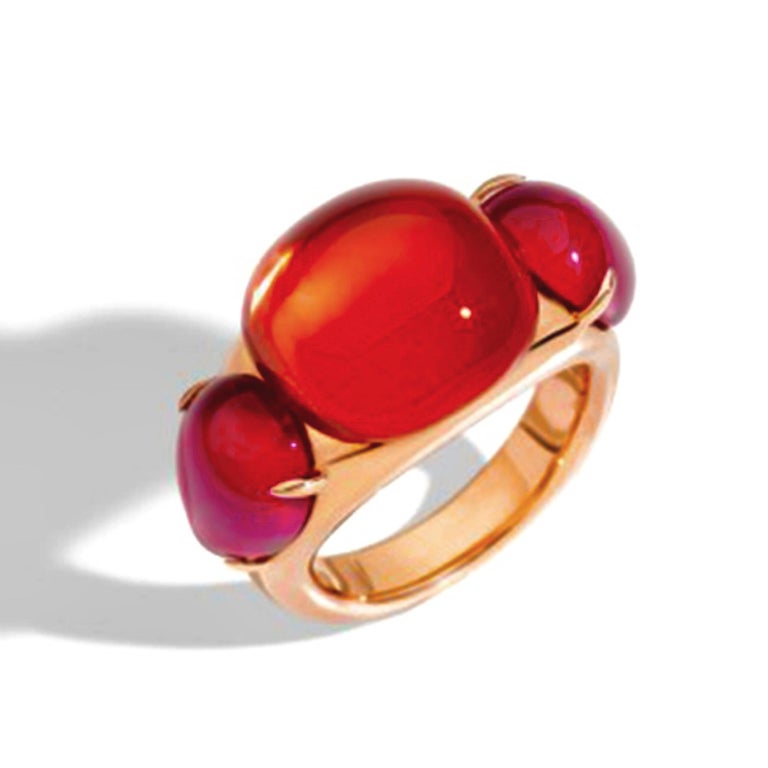 Original 2013 Pomellato Rouge Passion Orange Sapphire Rose Gold ...