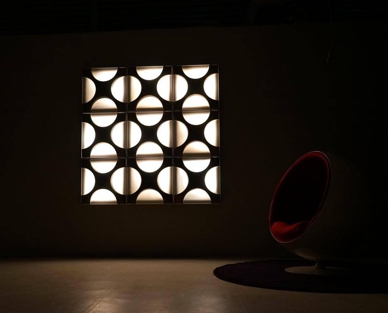 Original 9er Set Copper Staff Oyster Wall Light Lamp Panel Witte Krüger ...