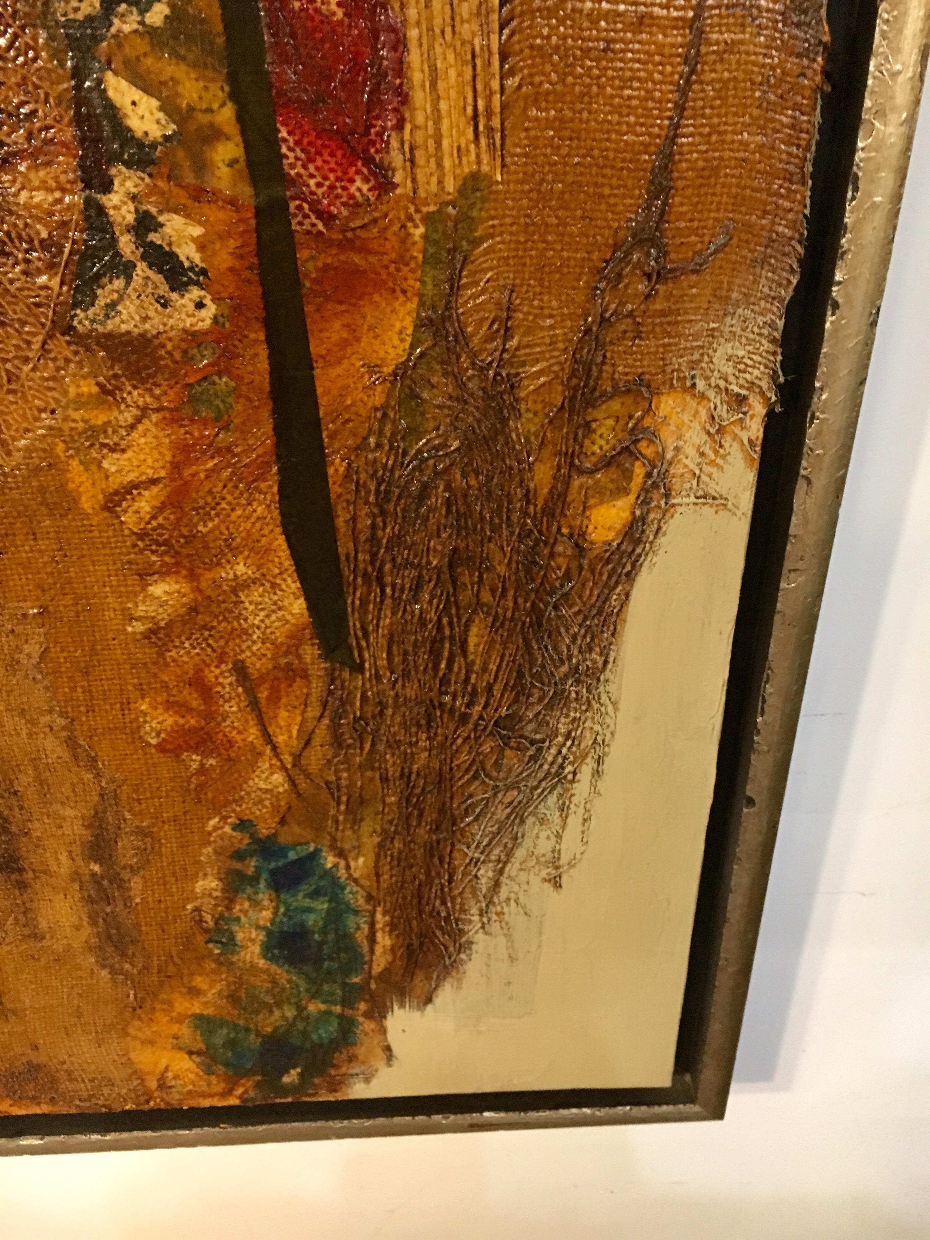 Original Abstract Artist Signed Mixed Media Expressionist Painting at ...