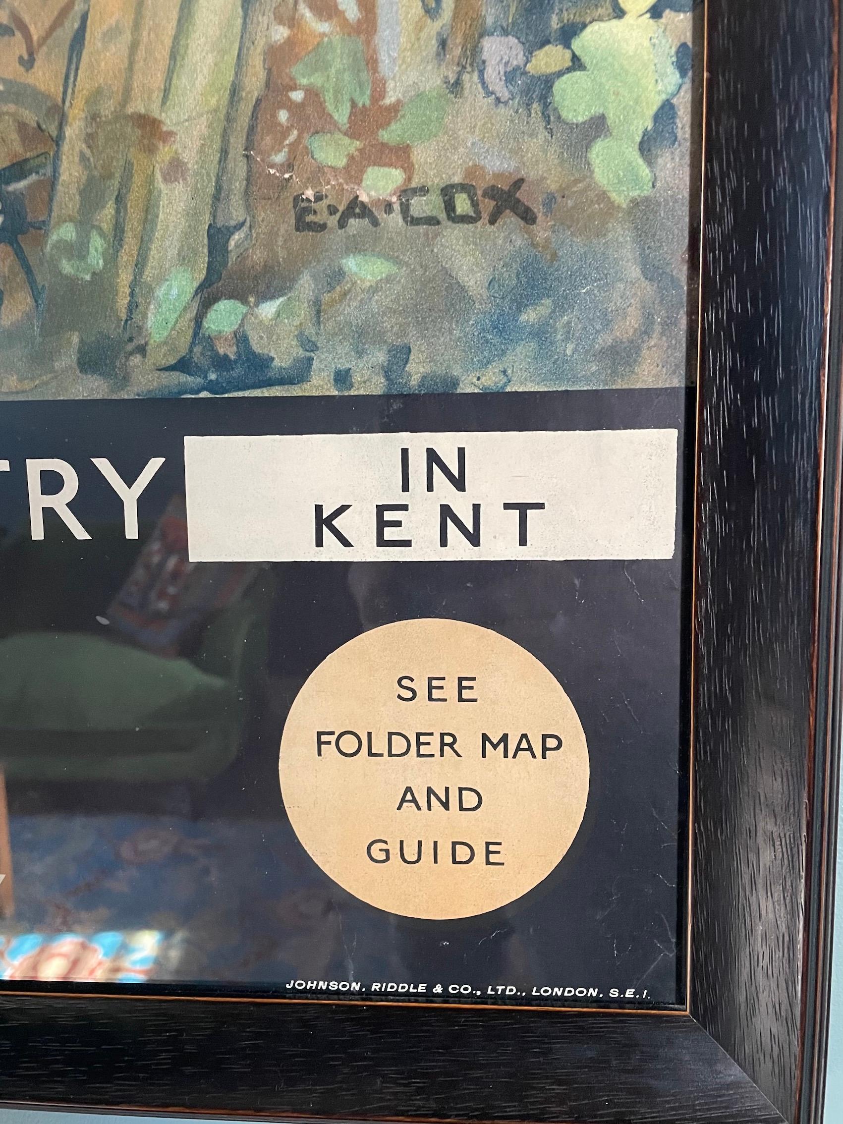 Original Advertising Poster ‘Hop Pickers in Kent’ By E A Cox For Sale ...