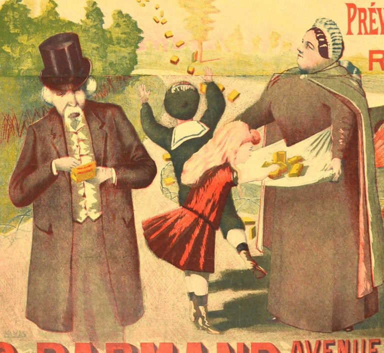 Original Antique Advertising Poster Pastilles Au Miel Honey Lozenge ...