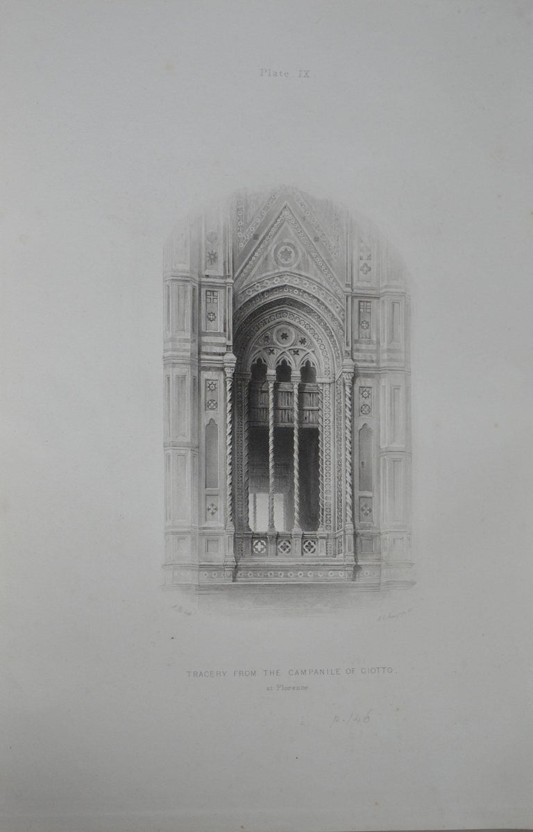 Original Antique Architectural Print by John Ruskin, circa 1880 ...